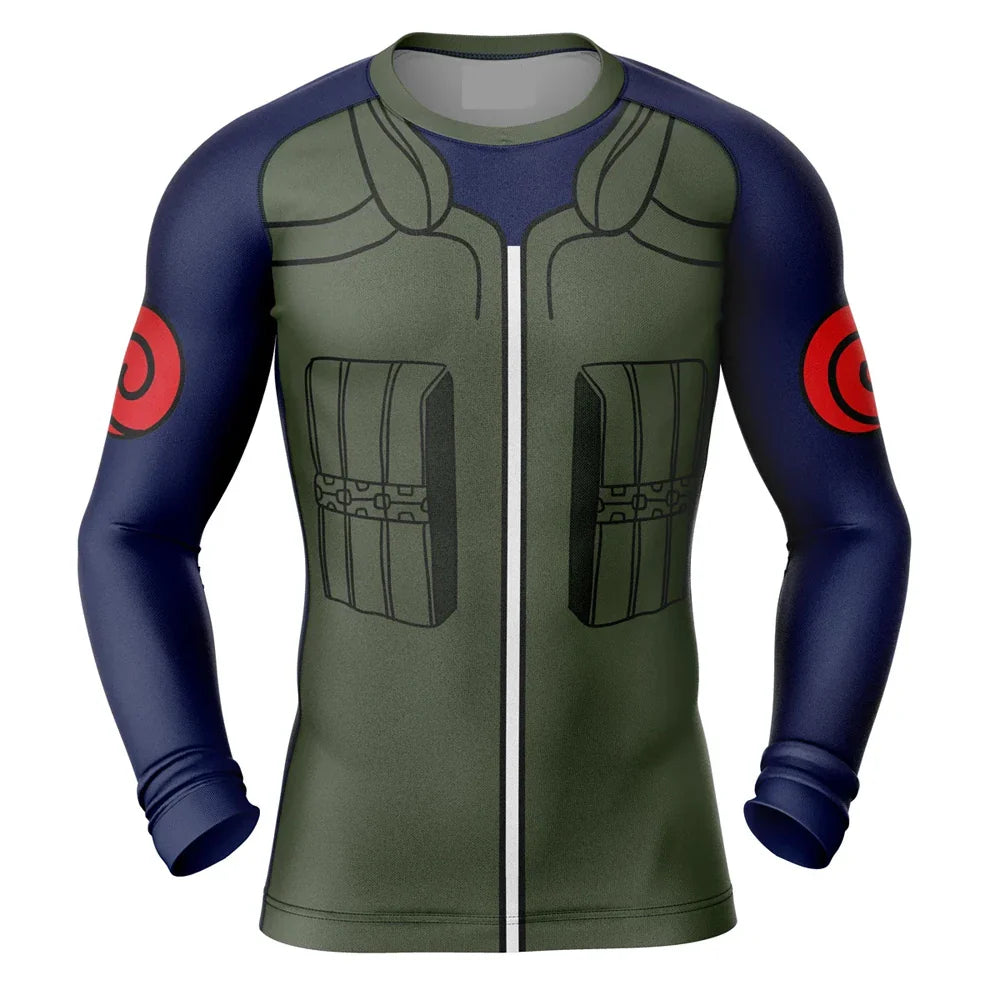 BJJ Rash Guard Naruto 'Hatake' Long Sleeve Compression Wear