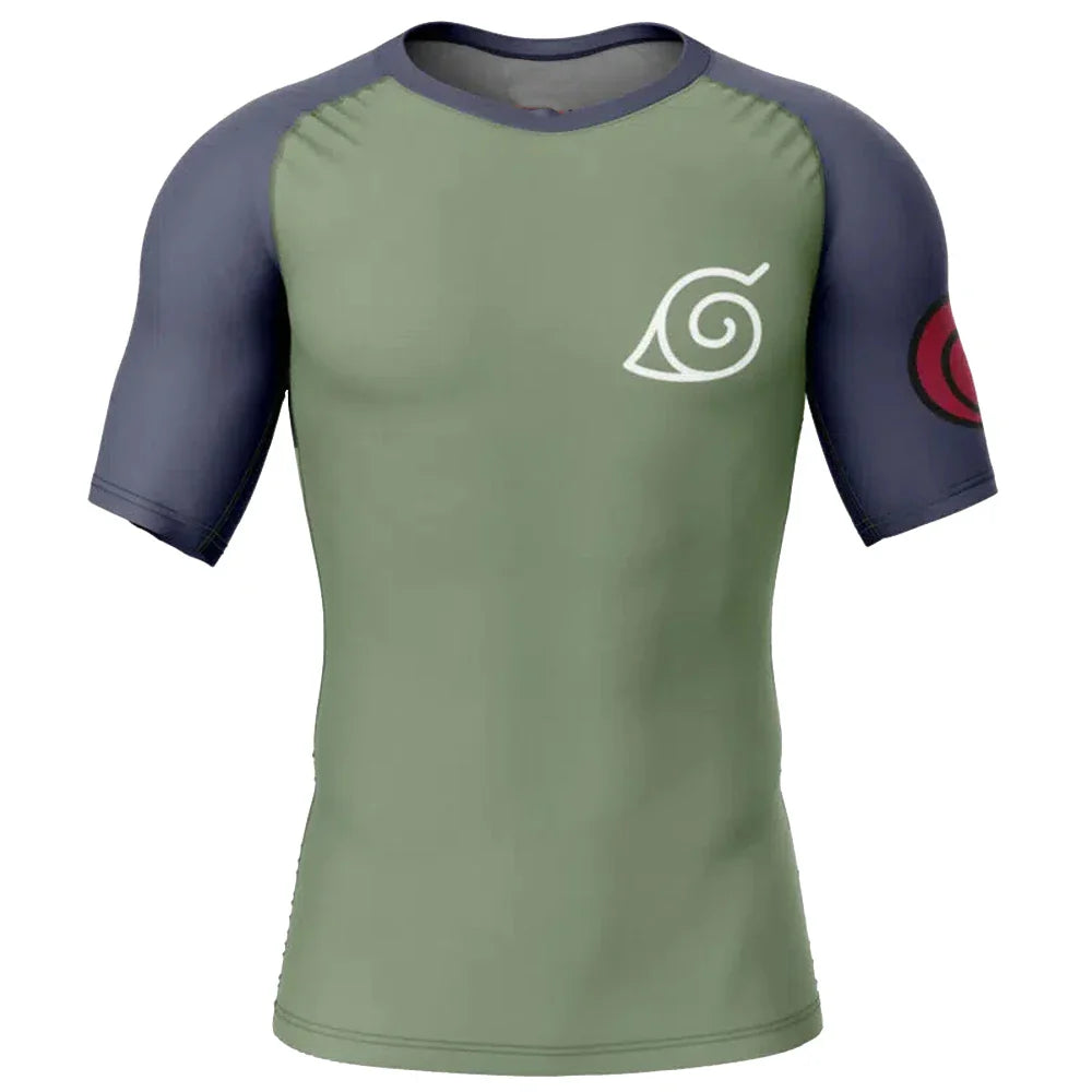 BJJ Rash Guard Naruto 'Konohagakure' Short Sleeve Rashguard
