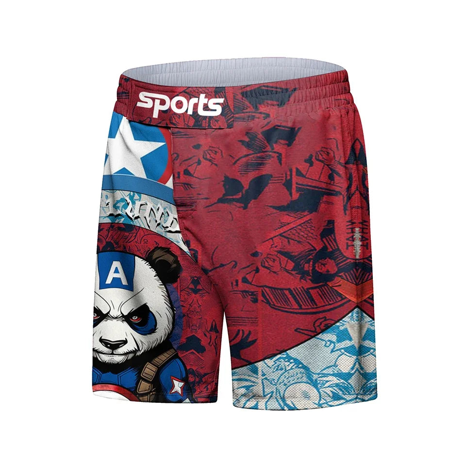 Panda Compression 'Captain Panda' Fight Shorts for Warriors
