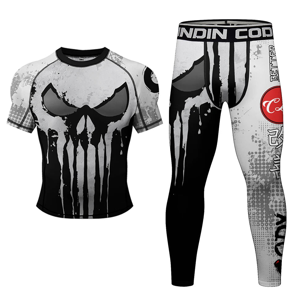 Skull Compression 'Hitman' Short Sleeve 2 Piece Set Gear