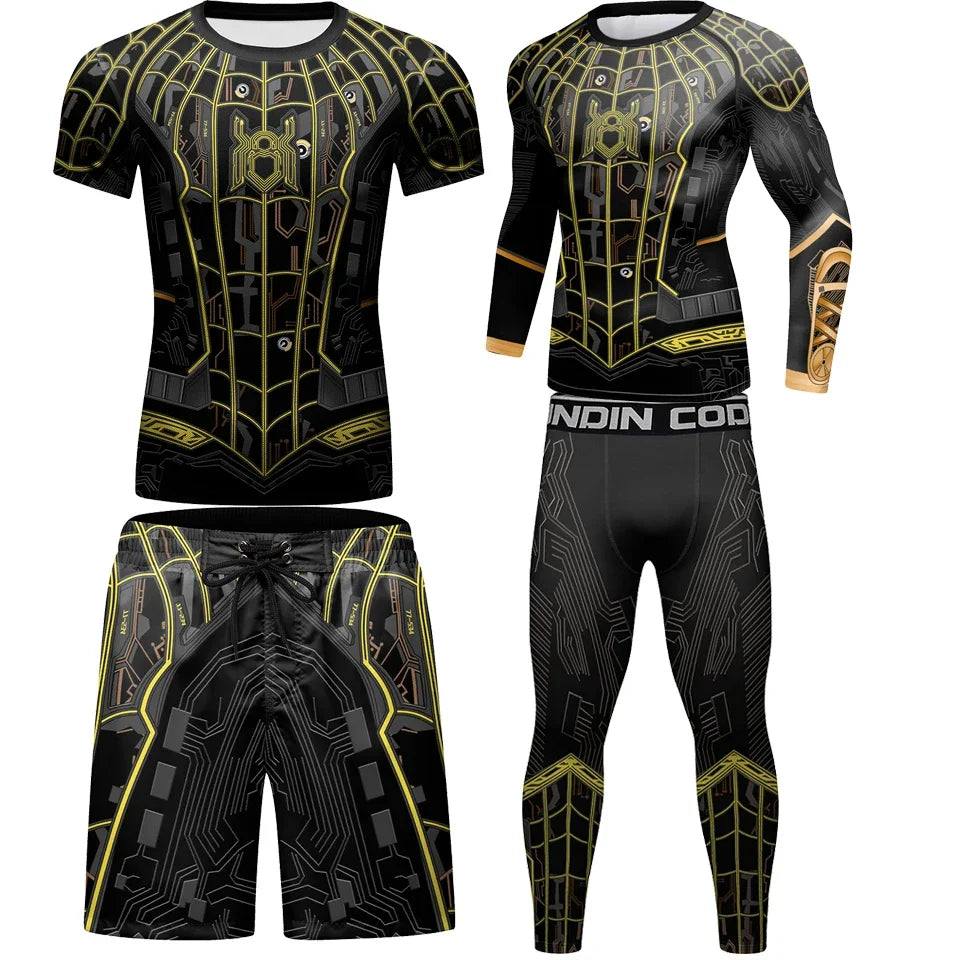Spider Compression 'Brown Recluse' 4 Piece Set for Athletes