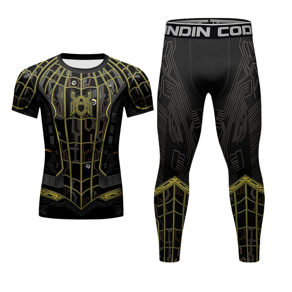 Spider Compression 'Brown Recluse' Short Sleeve Set