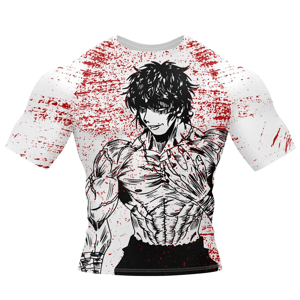 Baki The Grappler Short Sleeve Compression Rashguard Gear