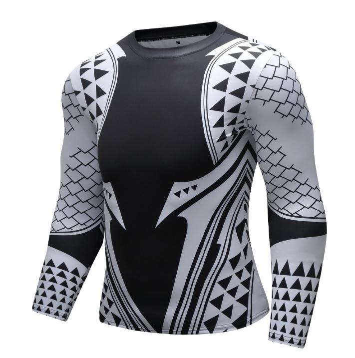 Aquaman 'Light Tattoo' Elite Long Sleeve Compression Rash Guard