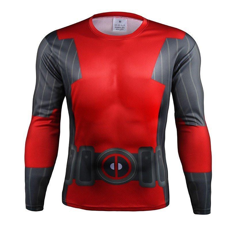 Deadpool "Animated" Compression Long Sleeve RashGuard | RashGuardStore