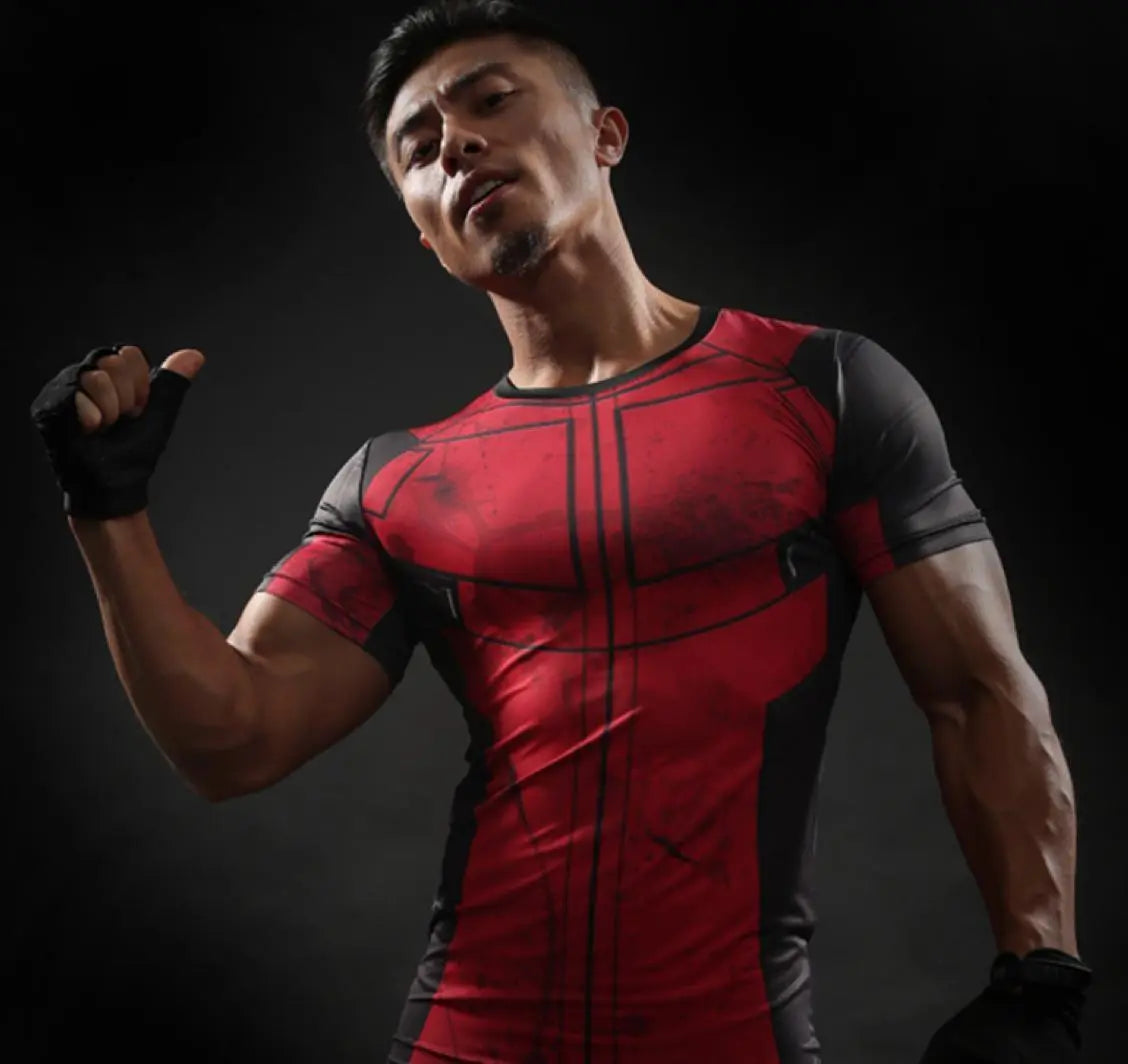 Deadpool Short Sleeve Compression Rashguard | RashGuardStore.com