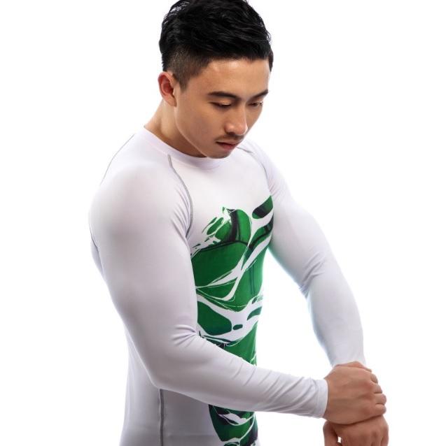 Incredible Hulk "Hero Revealed Comic" Long Sleeve Compression Rash Guard