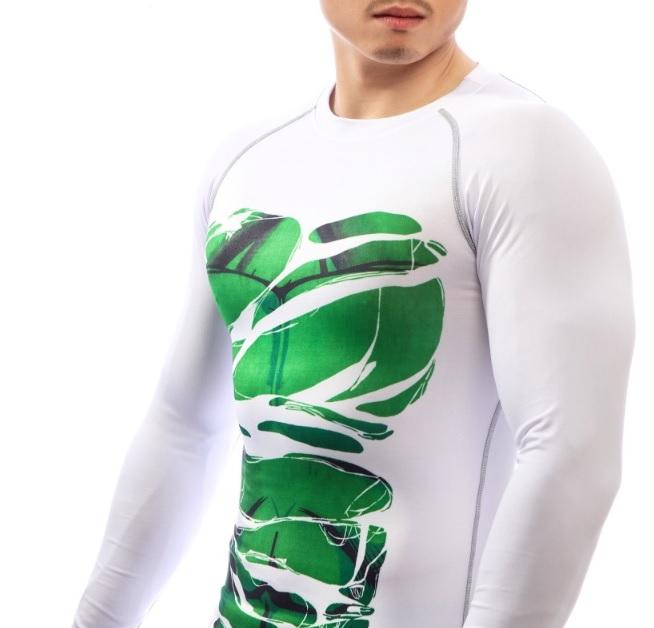 Incredible Hulk "Hero Revealed Comic" Long Sleeve Compression Rash Guard