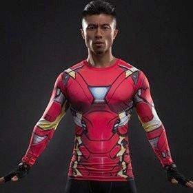 Iron Man 3 "Mark XXXIII" Long Sleeve Compression Rash Guard