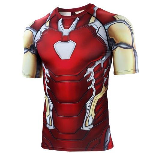 Iron Man"Mark 85" End Game Compression Short Sleeve Rash Guard