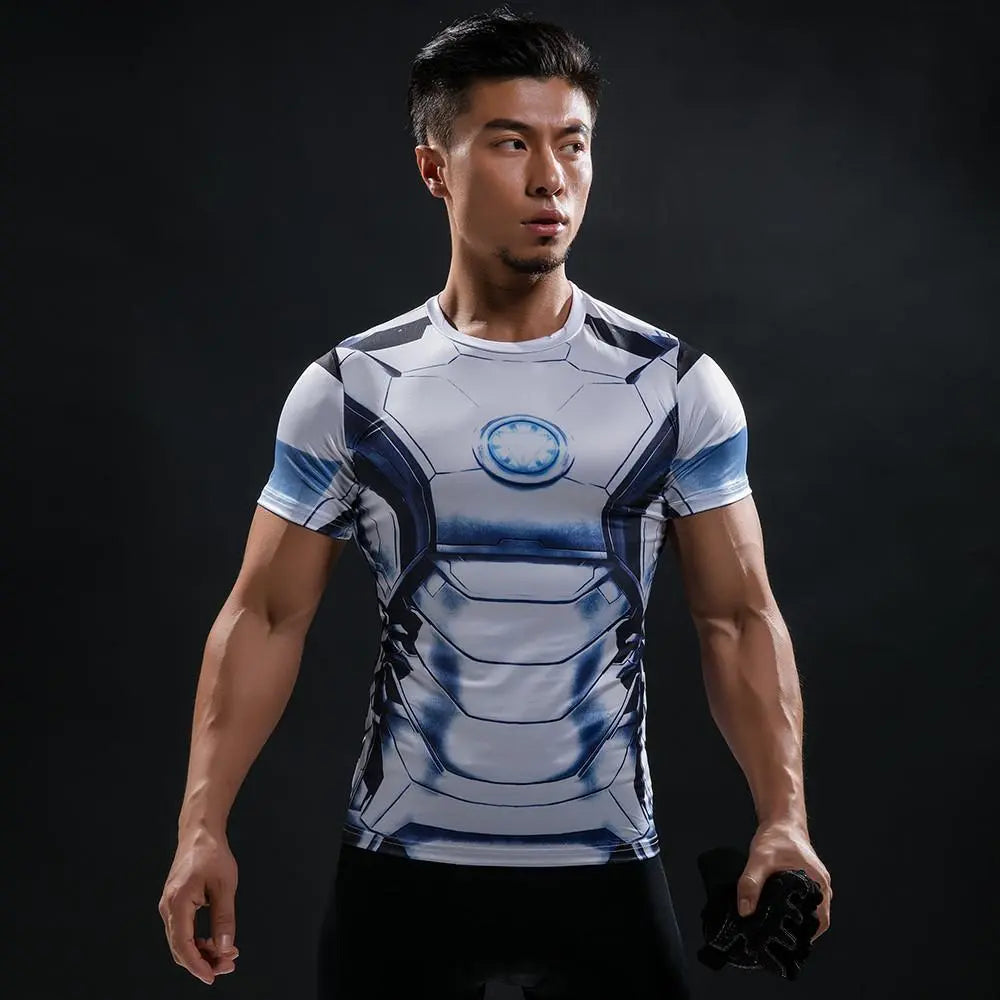 Iron Man "Mark II" Short Sleeve Compression Rash Guard | RashGuard