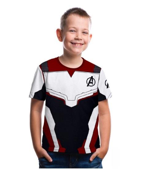 Kid's Avengers "End Game" Short Sleeve Compression Rash Guard