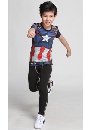 Kid's Captain America 'Avengers' Compression Rash Guard