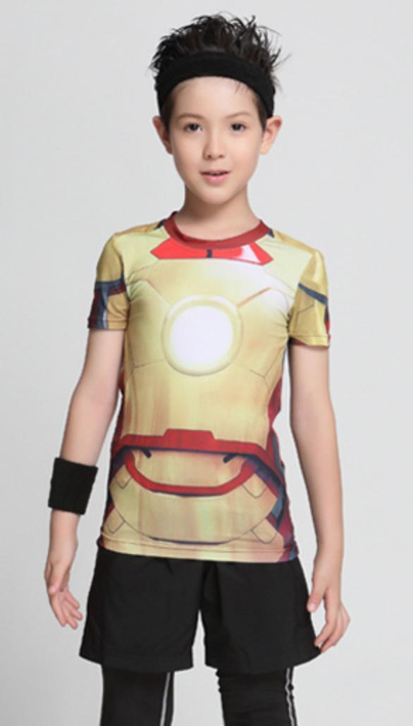 Kid's Iron Man "Mark XLII" Compression Rash Guard | Rashguardstore.com