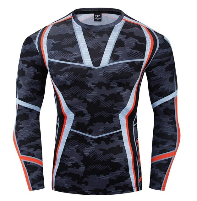 Iron Man Compression 'Tony Stark Camouflage' Long Sleeve Rashguard