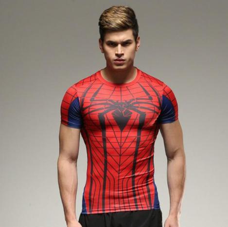 Spider Man "Sensational" Compression Short Sleeve Rashguard