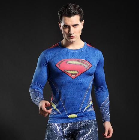 Superman "A Nation Divided" Long Sleeve Compression Rashguard