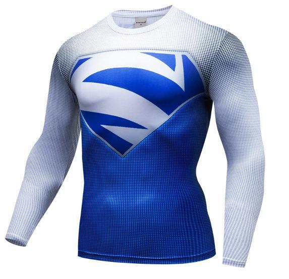 Superman "Blue/Electric" Premium Dri-Fit Long Sleeve Rashguard