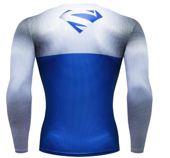 Superman "Blue/Electric" Premium Dri-Fit Long Sleeve Rashguard