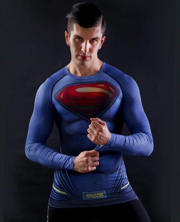Superman Rash Guard Compression Shirt