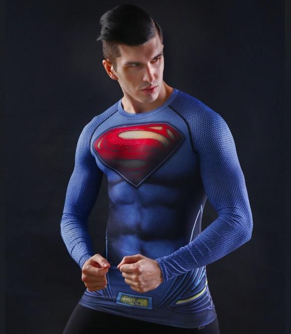 Superman "Man Of Steel" Compression Long Sleeve Rashguard