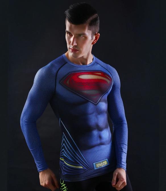 Superman Rash Guard Compression Shirt