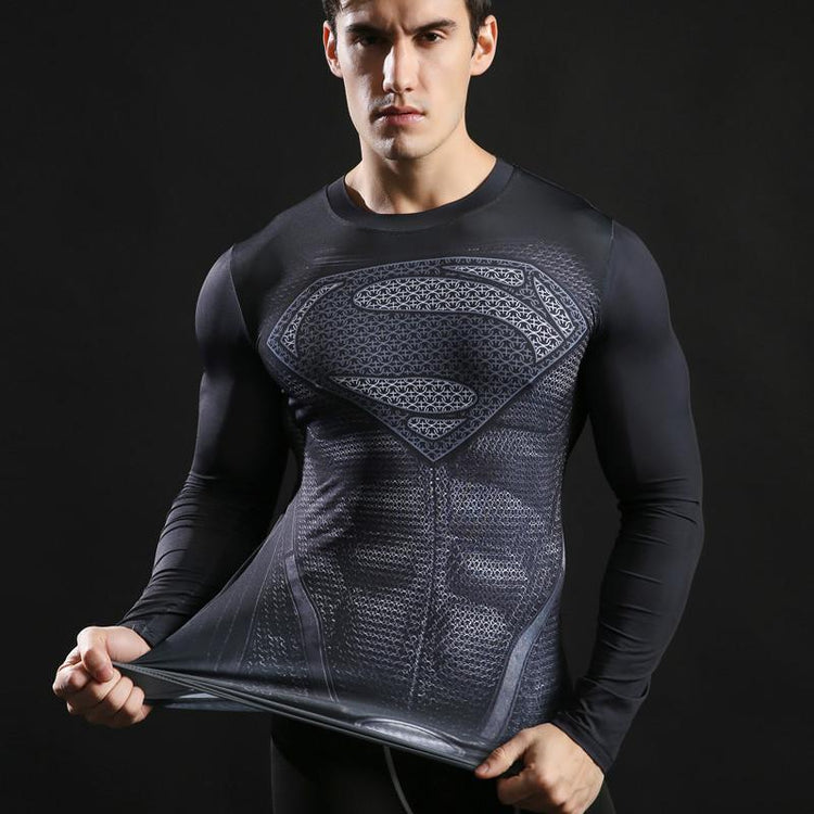 Superman Rash Guard Compression Shirt