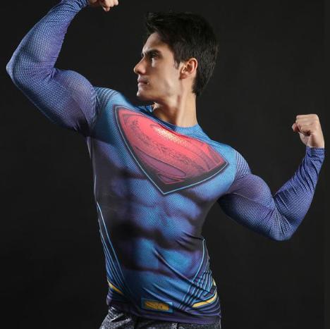 Superman Rash Guard Compression Shirt