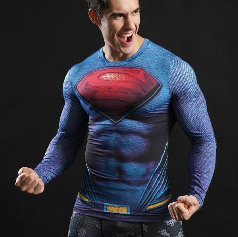 Superman Rash Guard Compression Shirt