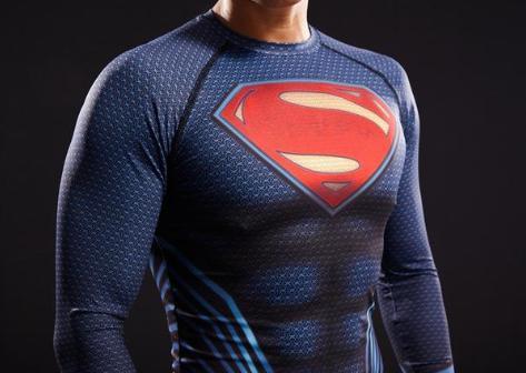 Superman "Young Justice" Long Sleeve Compression Rashguard